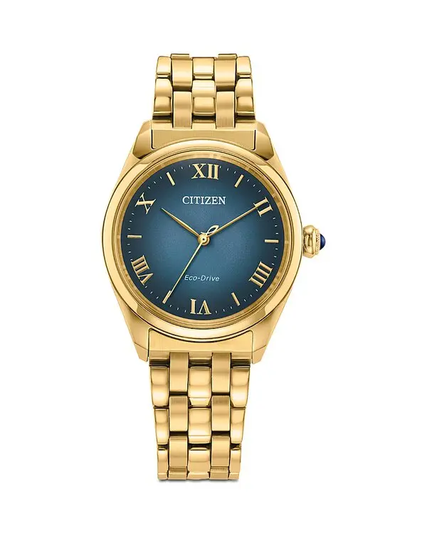 Citizen Eco-drive Classic Watch - Gold/blue
