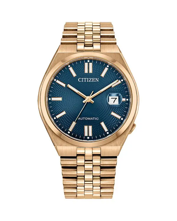 Citizen Tsuyosa 60 Watch 40mm - Rose Gold/blue