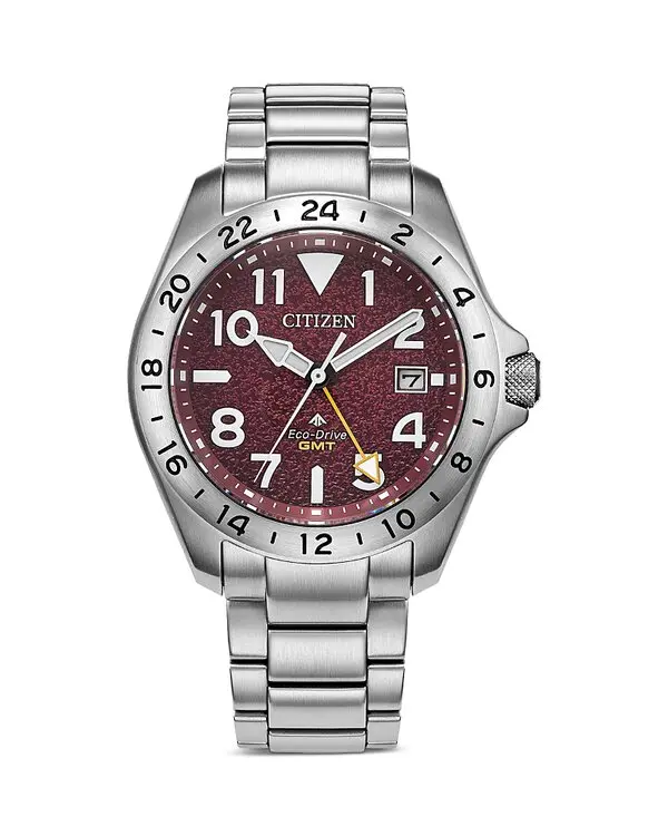 Citizen Eco-drive Promaster Land Tough Gmt Watch, 39.5mm - Silver/red