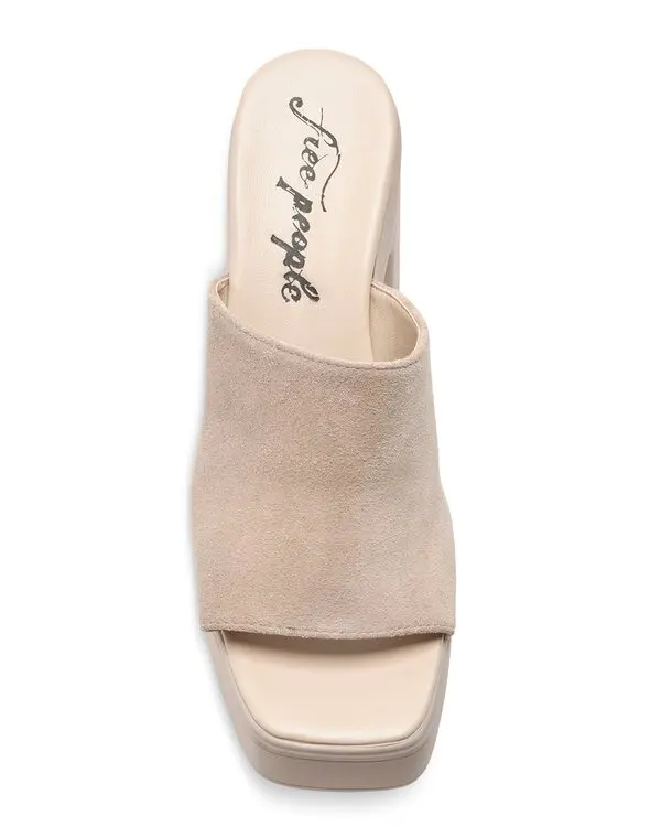 Free People Zoe Platform Sandals - Diamond Suede