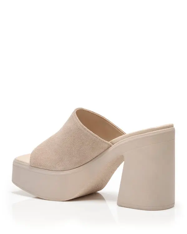 Free People Zoe Platform Sandals - Diamond Suede
