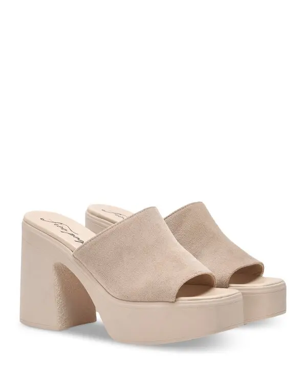 Free People Zoe Platform Sandals - Diamond Suede