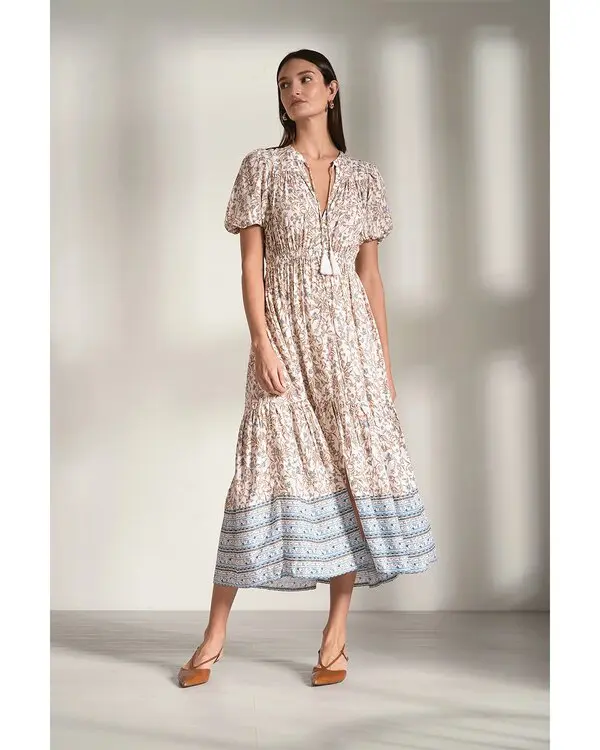 Elan Split Neck Maxi Dress