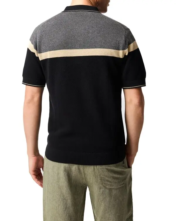 Rodd & Gunn Barret Reef Color Blocked Polo - Charcoal
