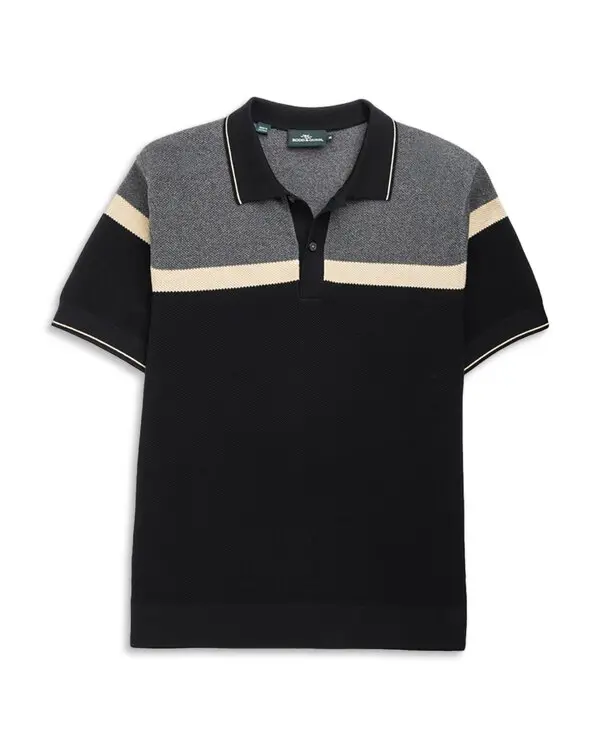 Rodd & Gunn Barret Reef Color Blocked Polo - Charcoal