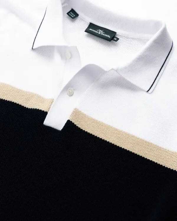 Rodd & Gunn Barret Reef Color Blocked Polo - Midnight