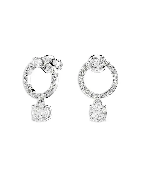 SWAROVSKI Constella Crystal & Zirconia Drop Earrings - Silver