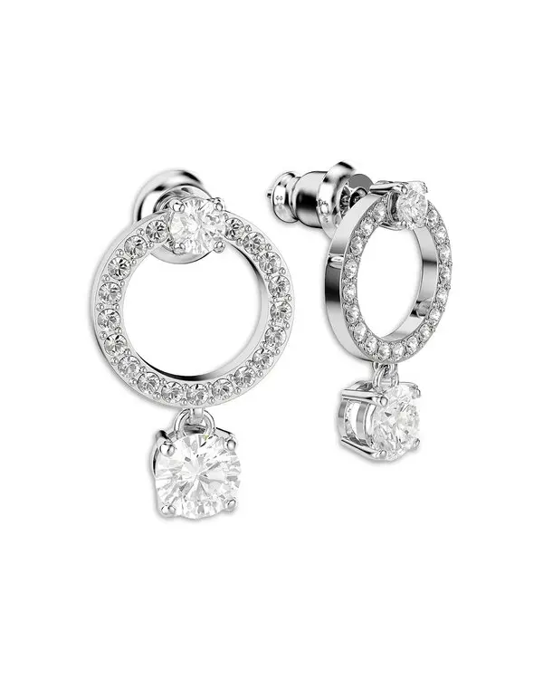 SWAROVSKI Constella Crystal & Zirconia Drop Earrings - Silver