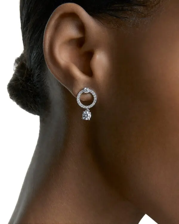 SWAROVSKI Constella Crystal & Zirconia Drop Earrings - Silver