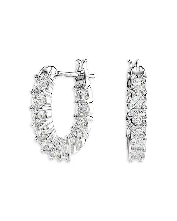 SWAROVSKI Matrix Vittore Crystal Hoop Earrings - Silver