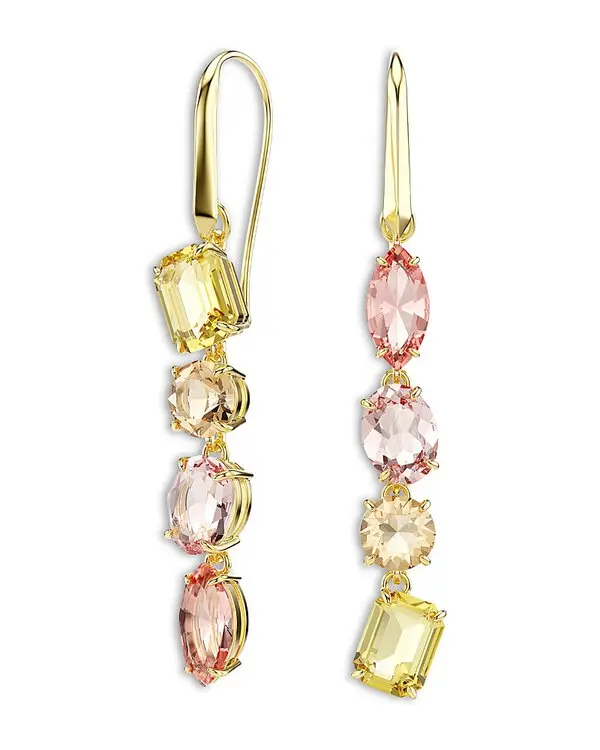 SWAROVSKI Gema Mixed Crystal Asymmetrical Linear Drop Earrings - Multicolored