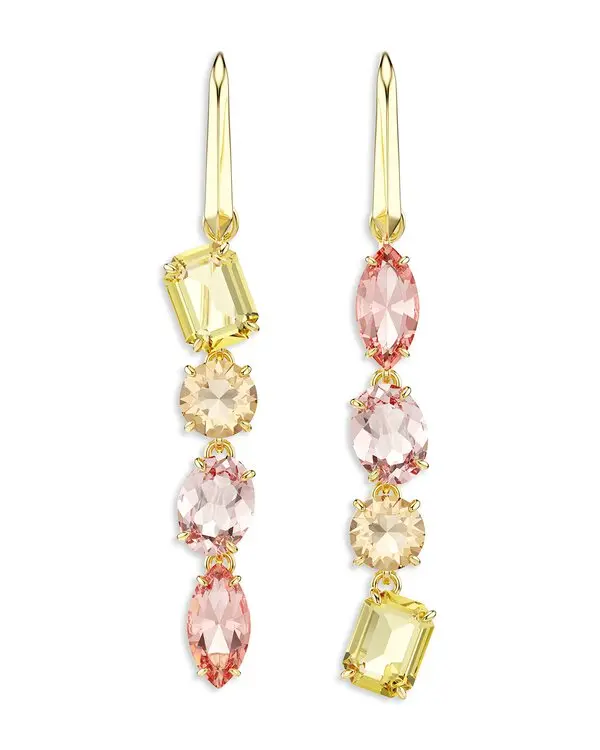 SWAROVSKI Gema Mixed Crystal Asymmetrical Linear Drop Earrings - Multicolored