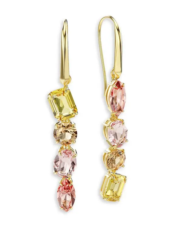 SWAROVSKI Gema Mixed Crystal Asymmetrical Linear Drop Earrings - Multicolored