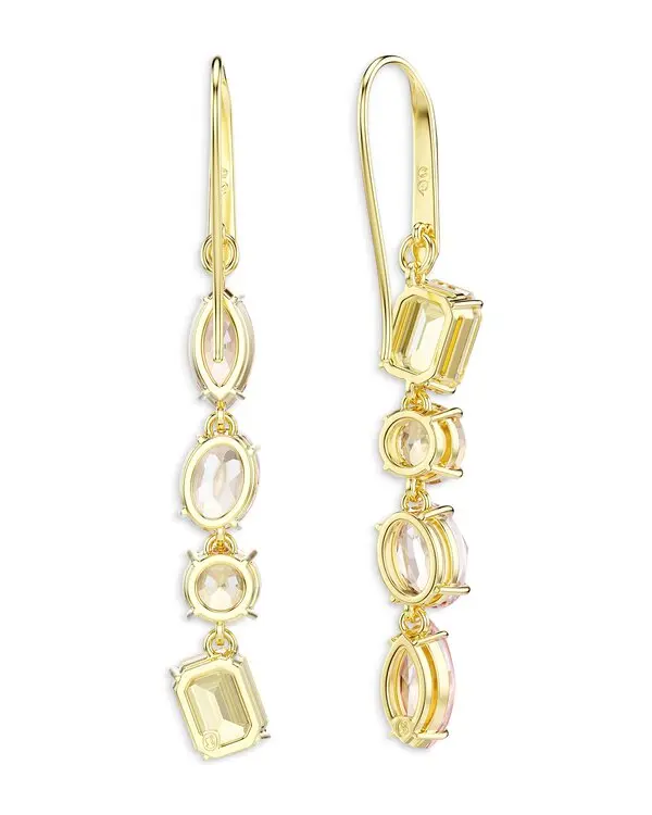 SWAROVSKI Gema Mixed Crystal Asymmetrical Linear Drop Earrings - Multicolored