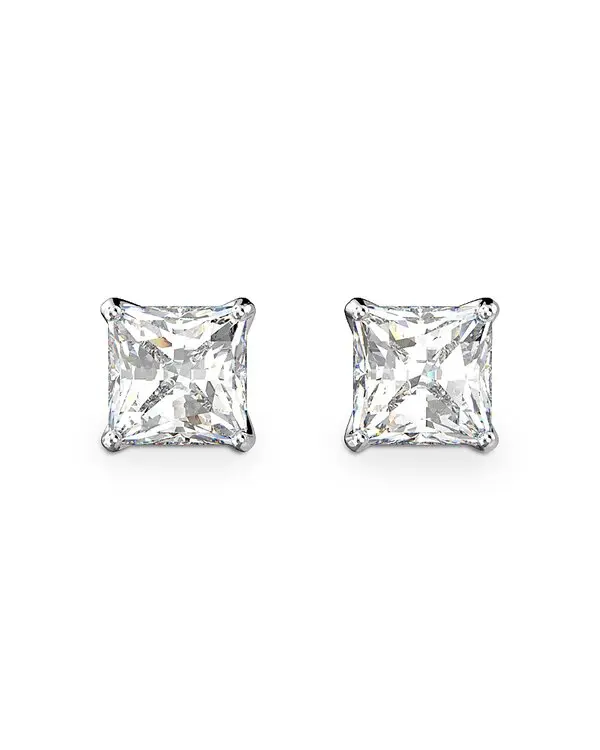 SWAROVSKI Stilla Attract Square Stud Earrings - Silver