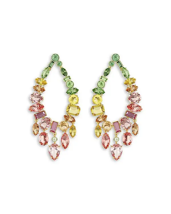 SWAROVSKI Gema Mixed Crystal Open Chandelier Earrings - Multicolored