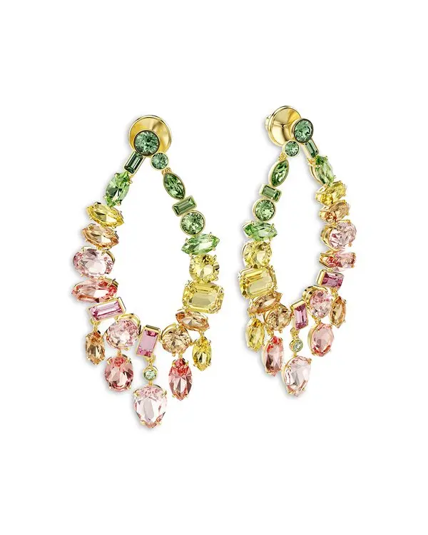 SWAROVSKI Gema Mixed Crystal Open Chandelier Earrings - Multicolored