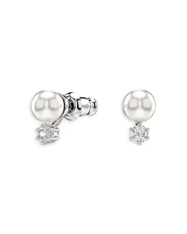 SWAROVSKI Matrix Stud Earrings - White