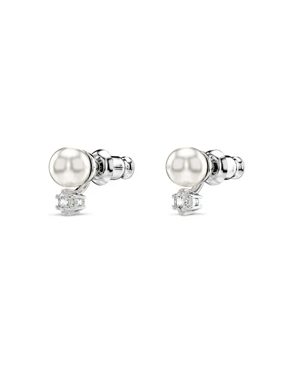 SWAROVSKI Matrix Stud Earrings - White