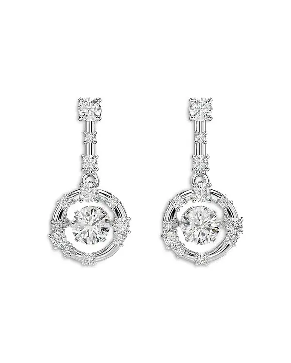 SWAROVSKI Constella Dancing Stone Drop Earrings - Silver