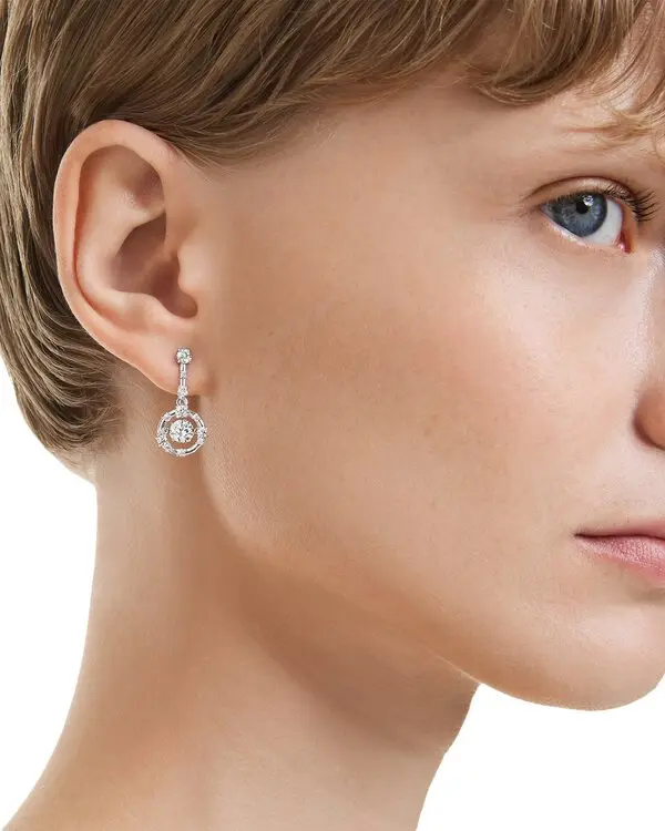 SWAROVSKI Constella Dancing Stone Drop Earrings - Silver