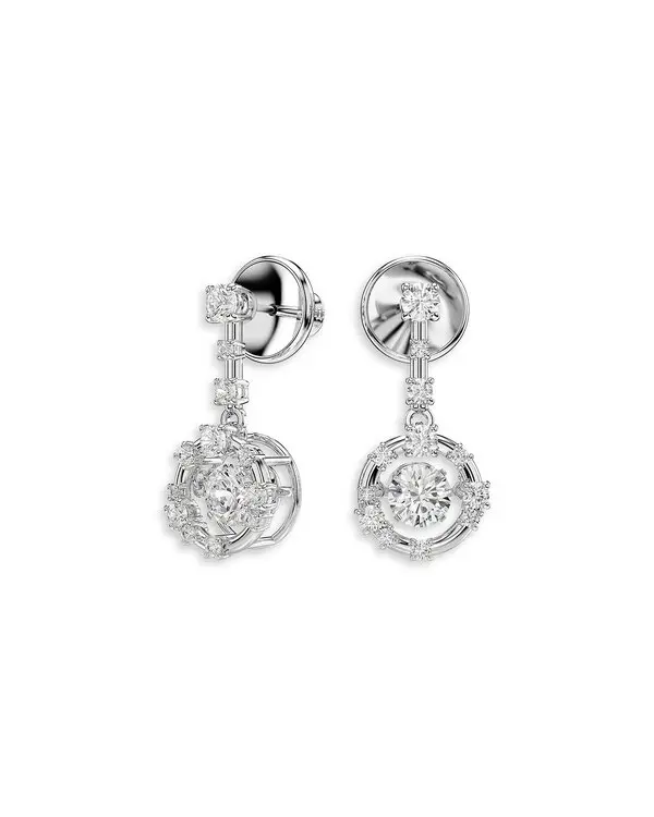 SWAROVSKI Constella Dancing Stone Drop Earrings - Silver