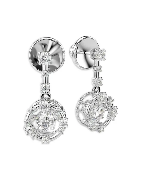 SWAROVSKI Constella Dancing Stone Drop Earrings - Silver