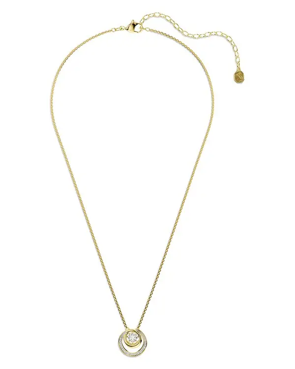 SWAROVSKI Hyperbola Crystal Circular Pendant Necklace - Gold