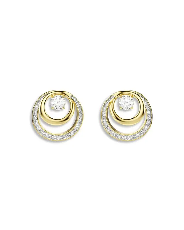 SWAROVSKI Hyperbola Circular Stud Earrings - Gold