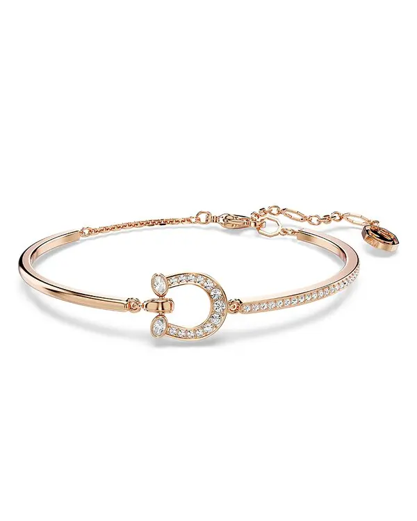 SWAROVSKI Symbolica Horseshoe Bangle Bracelet - Rose Gold