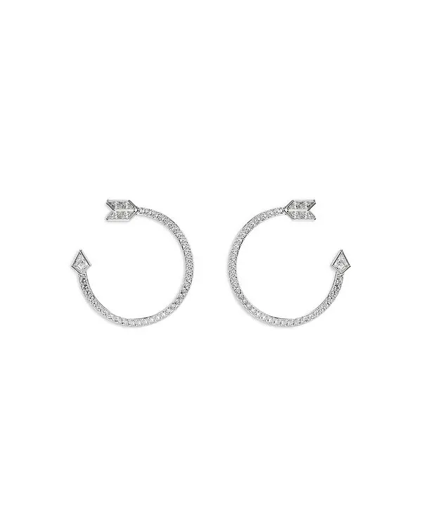 SWAROVSKI Idyllia Arrow Hoop Earrings - Silver