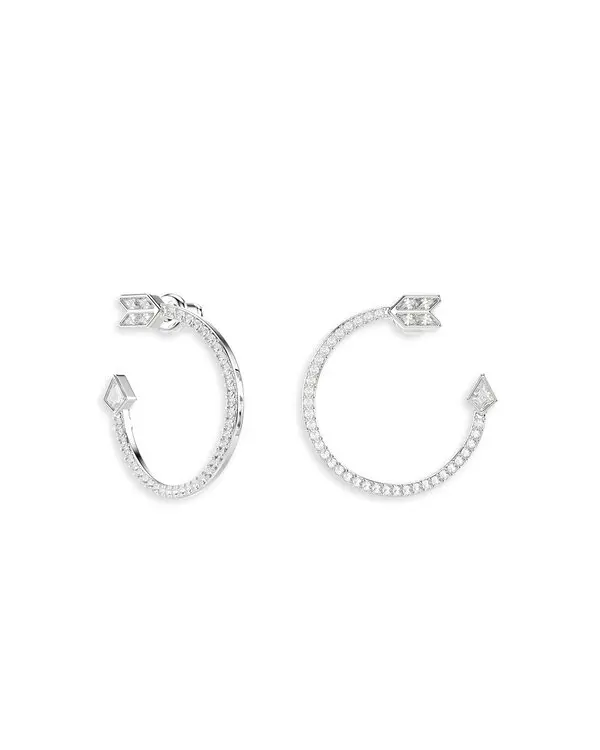 SWAROVSKI Idyllia Arrow Hoop Earrings - Silver