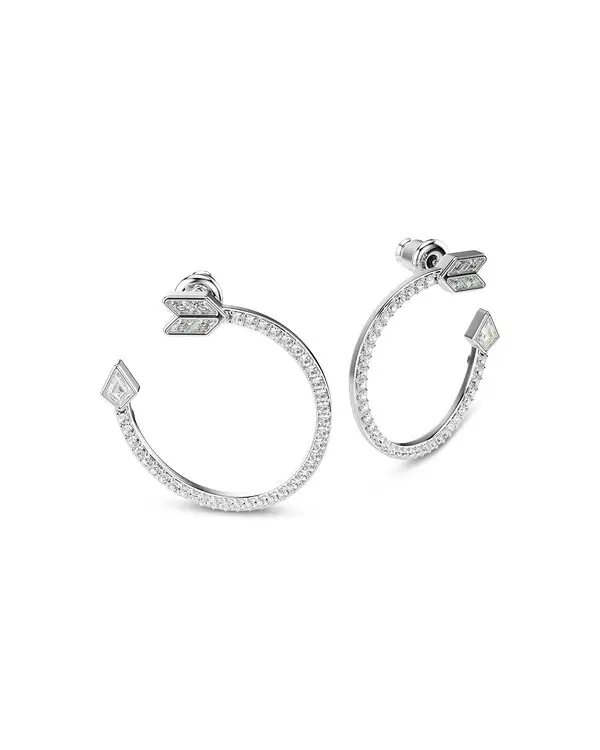 SWAROVSKI Idyllia Arrow Hoop Earrings - Silver