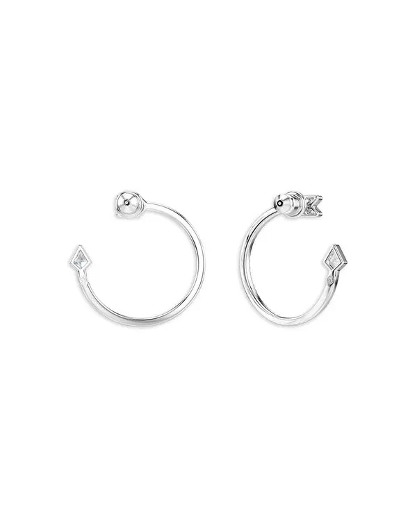 SWAROVSKI Idyllia Arrow Hoop Earrings - Silver