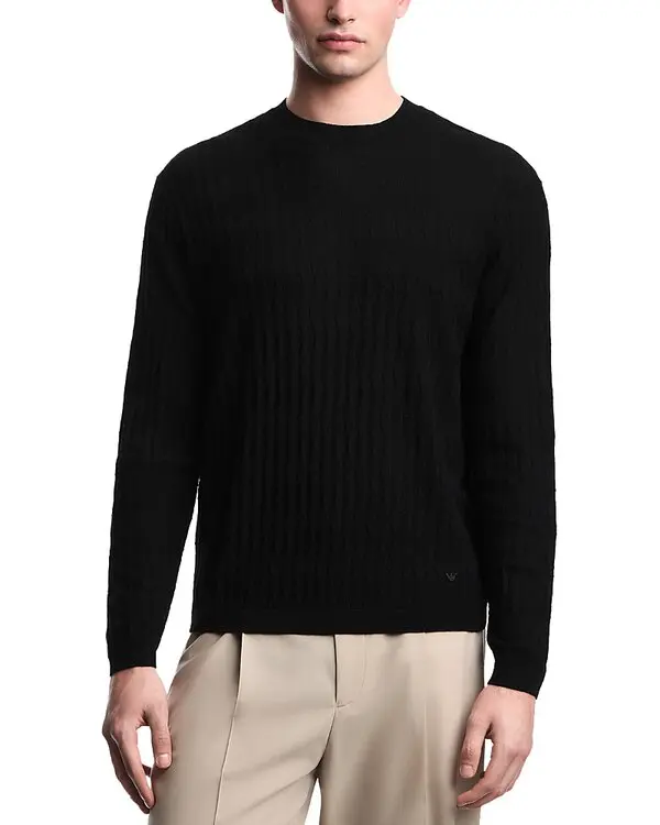 Emporio Armani Virgin Wool Sweater - Black