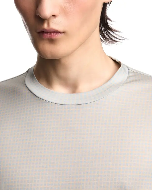 Emporio Armani Geometric Square Jacquard T-shirt - Blue