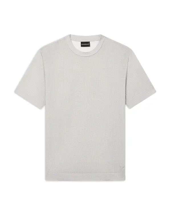 Emporio Armani Geometric Square Jacquard T-shirt - Blue