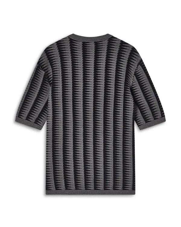 Emporio Armani Two Tone Jagged Motif T-shirt Sweater