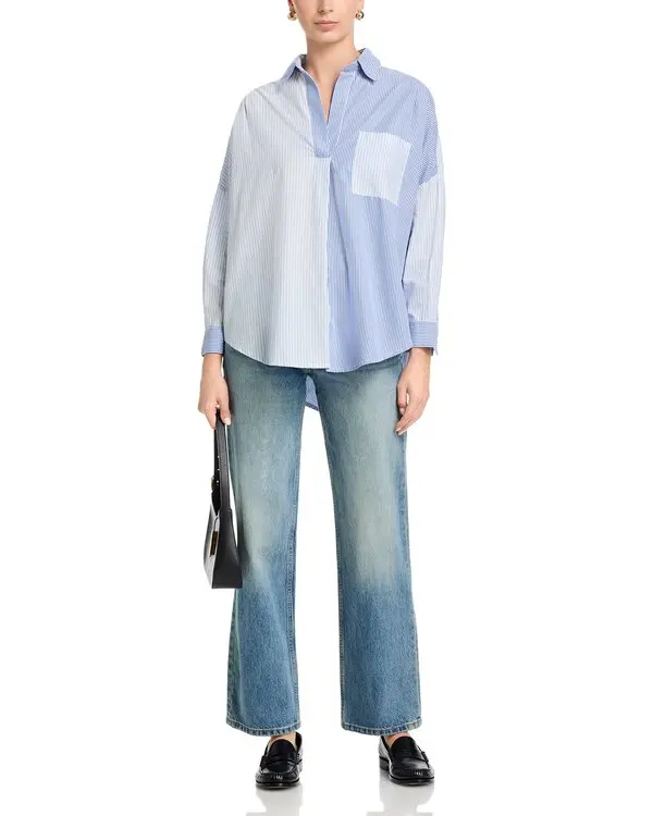 French Connection Striped Popover Shirt