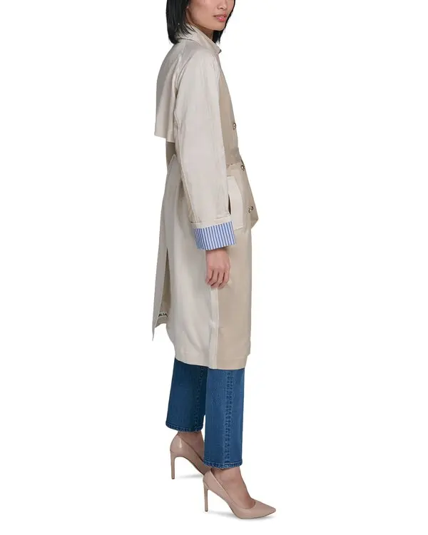 Karl Lagerfeld Paris Double Breasted Trench Coat