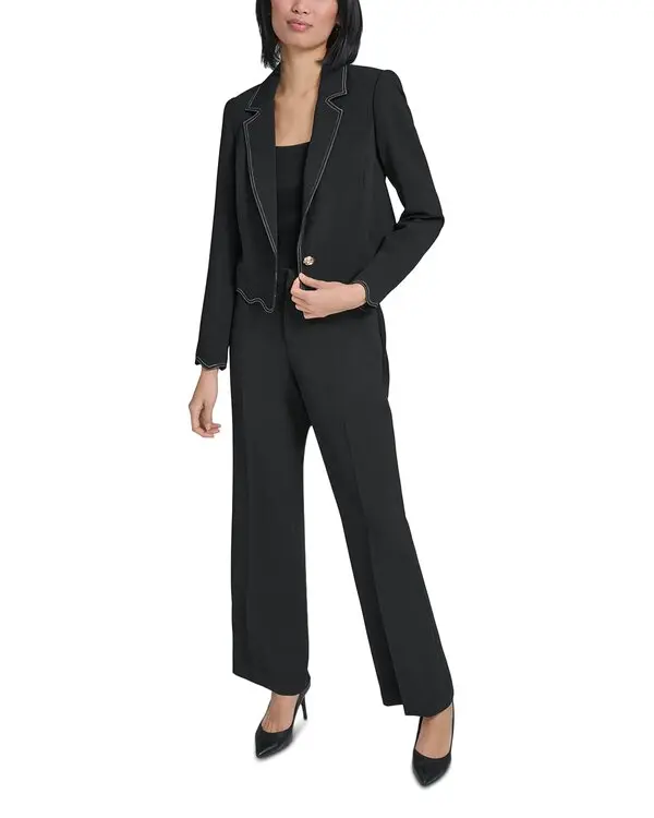 Karl Lagerfeld Paris Cropped Scalloped Jacket