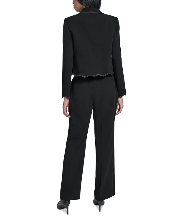 Karl Lagerfeld Paris Cropped Scalloped Jacket