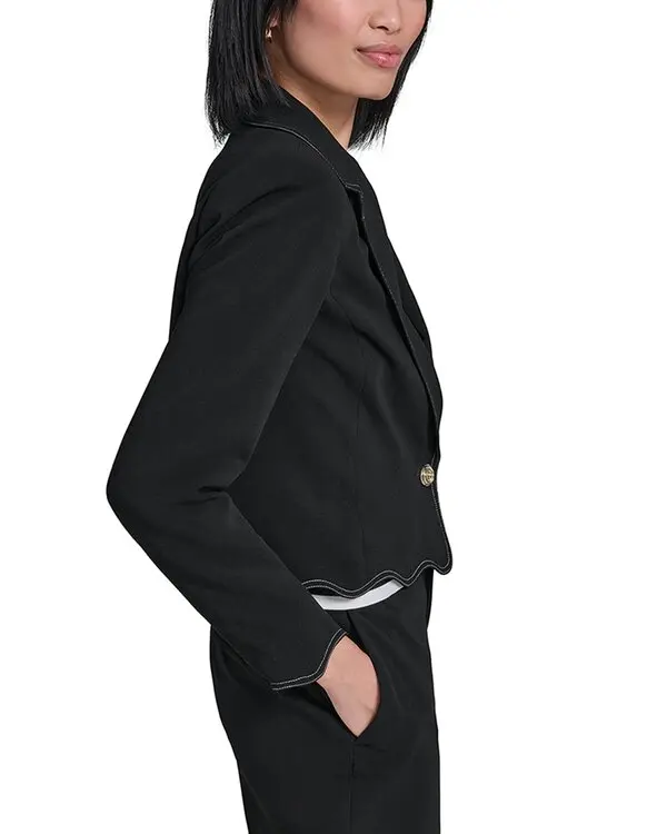 Karl Lagerfeld Paris Cropped Scalloped Jacket