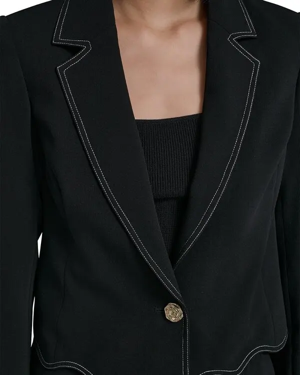 Karl Lagerfeld Paris Cropped Scalloped Jacket