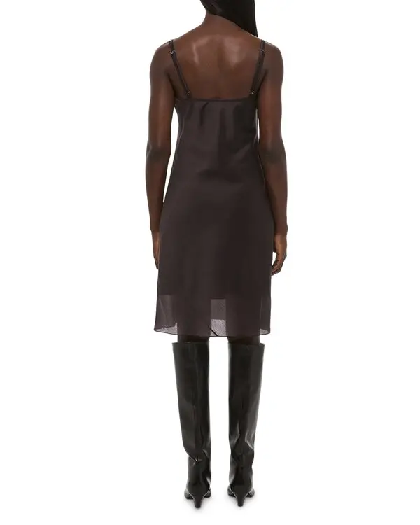 Helmut Lang Airy Sheer Slip Dress - Bistre