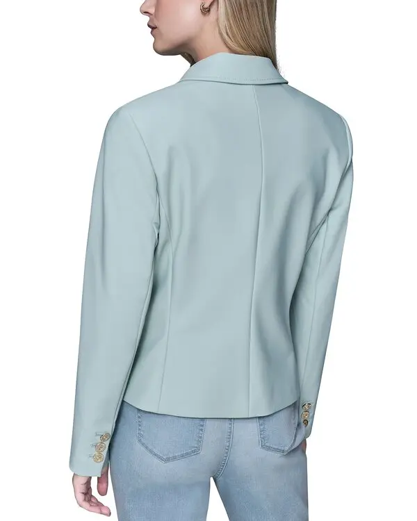Karl Lagerfeld Paris Double Breasted Cropped Jacket - Fresh Mint