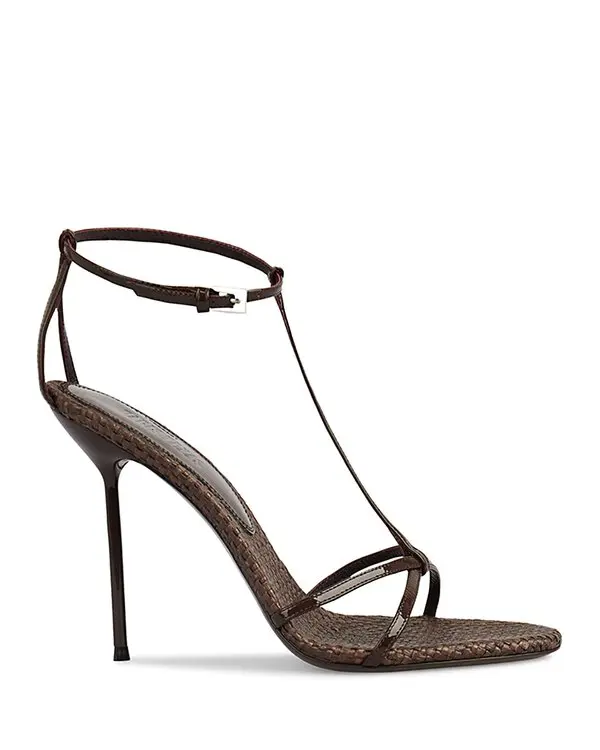 Paris Texas Lidia T-strap High Heel Sandals - Ebano