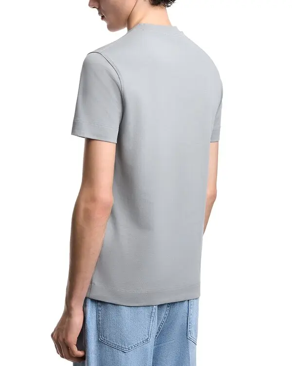 Emporio Armani Heavy Cotton Embroidered Eagle T-shirt - Grey