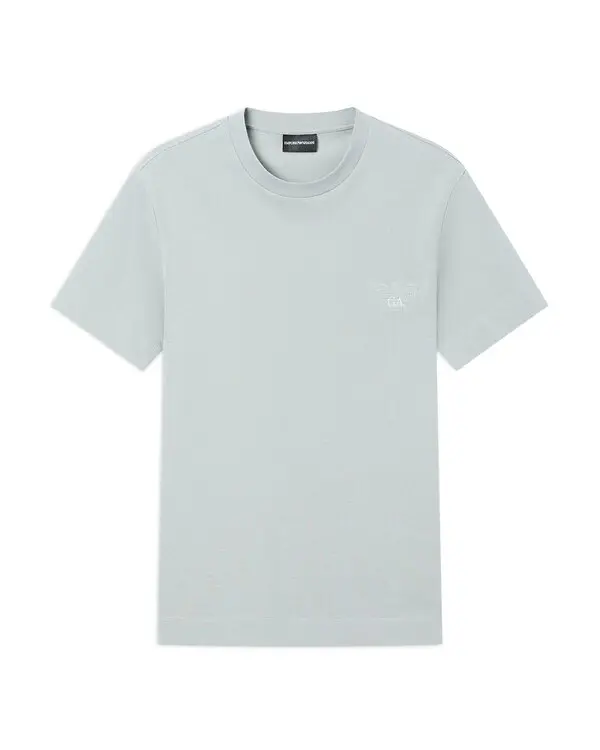 Emporio Armani Heavy Cotton Embroidered Eagle T-shirt - Grey