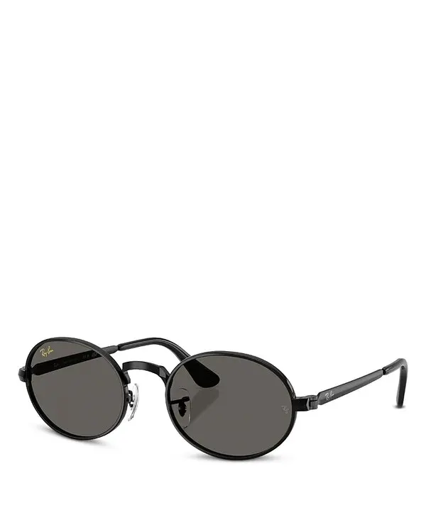 Ray-ban Oval Sunglasses 54mm - Black/dark Grey